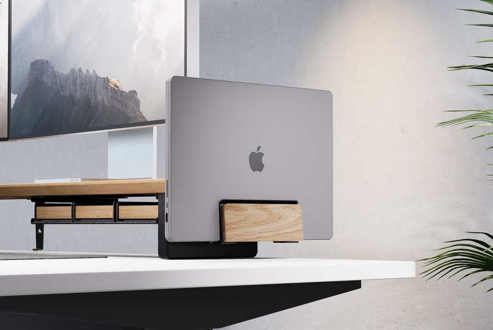 Modular laptop dock Pro | Adjustable size with solid wood