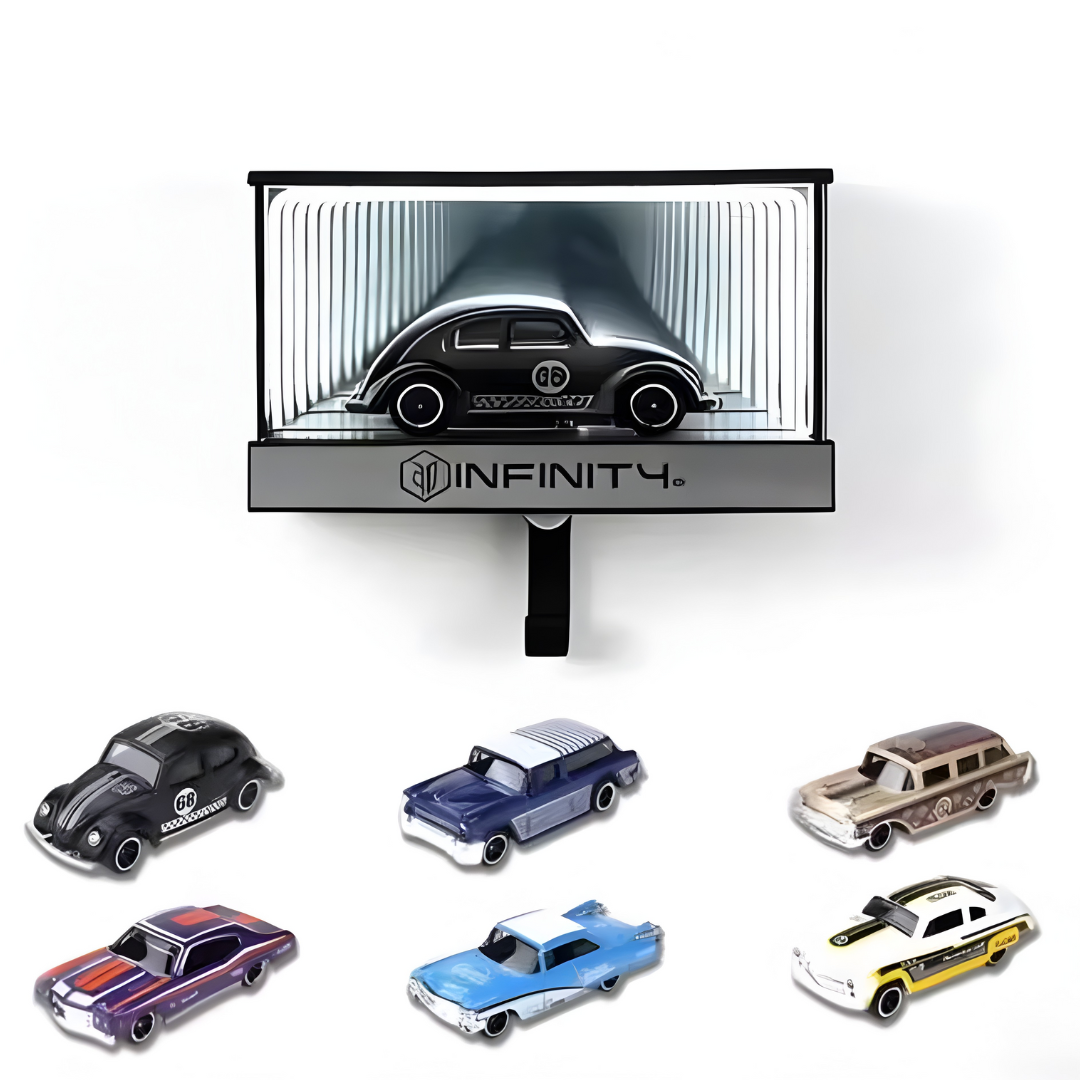 Infinity Mirror Display Case for 1:64 Cars
