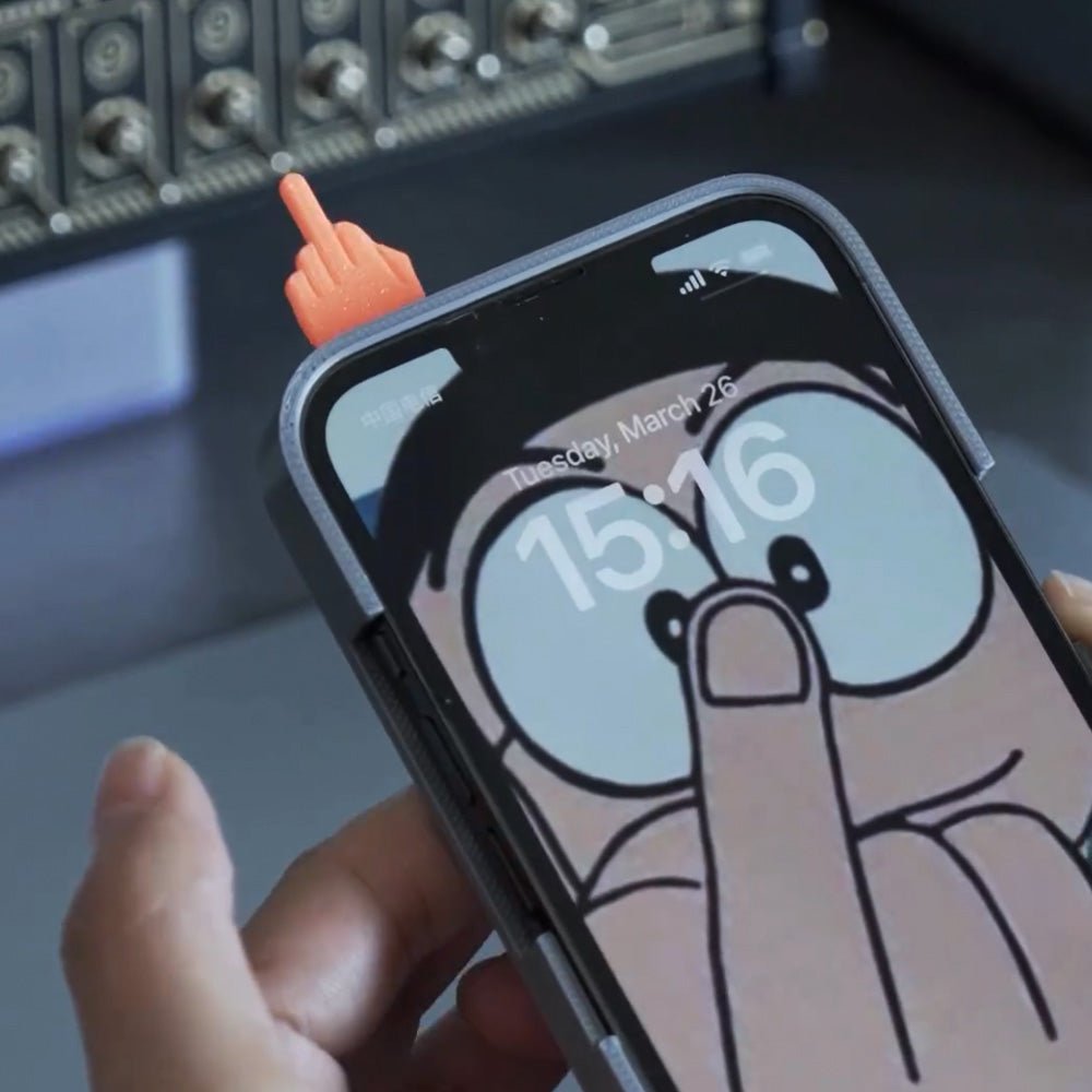 Creative 3D Print Middle finger iPhone case